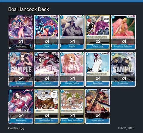 Boa Hancock Deck One Piece Card Game Deck One Piece Card Game