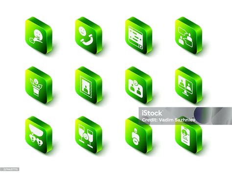 모바일에서 수신 전화 설정 채팅 메시지 노트북 두 명의 앉아있는 남자가 이야기하고 화상 채팅 회의 온라인 데이트 앱 영원한 친구 친구 상실 및 음주 아이콘 설정 벡터 1위에