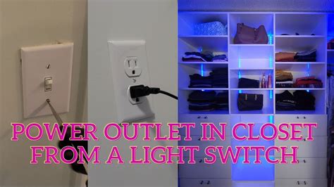 Adding Electrical Outlet In Your Closet From Light Switch Youtube