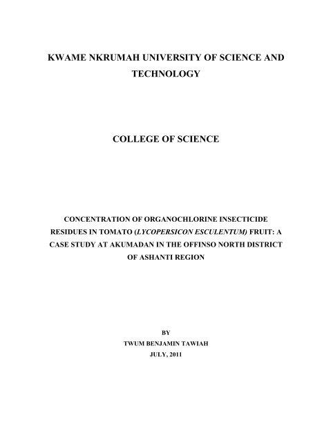 Kwame Nkrumah University Of Science And Technology College Of