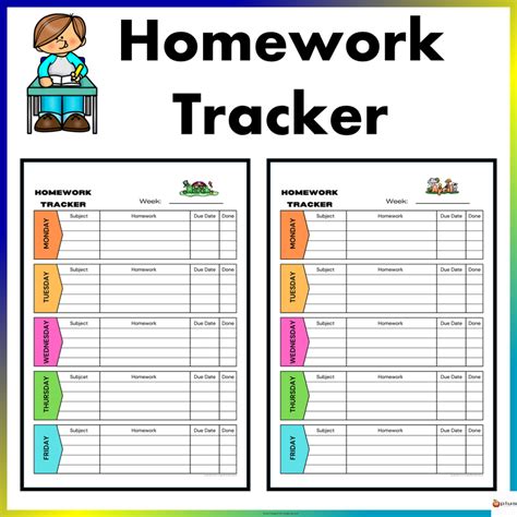 Homework Tracker Assignment Tracker Editable Made By Teachers