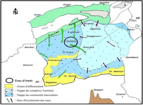 Carte De La Limite Du Système Aquifère Sass Ouled Sidi Amor2016 Download Scientific Diagram