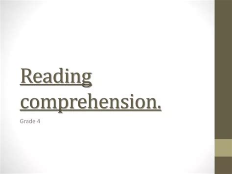 Ppt Reading Comprehension Powerpoint Presentation Free Download Id 2813529