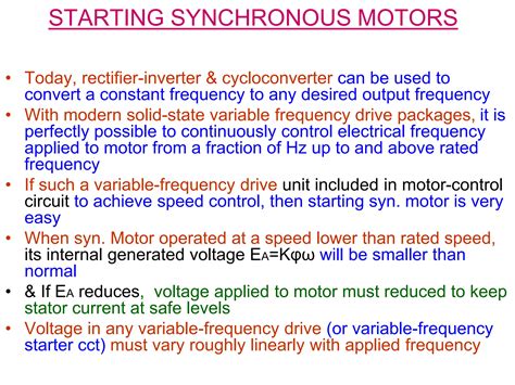 synchronous motor starting theory pptx