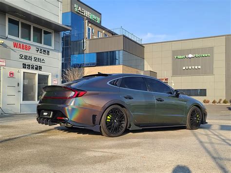 오로라 하이테크 와프배기 쏘나타 Dn8 N라인 25t 와프 중통 앤드 가변 배기 제품 개발 완료