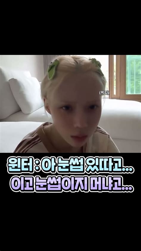 아이돌이슈 윈터 아 눈썹 있따고 이고 눈썹이지 머냐고 윈터 에스파윈터 윈터눈썹 김민정 Aespa Winter Kimminjeong 아이돌