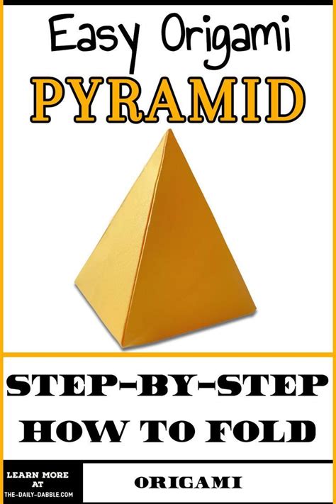 Origami Pyramid Origami Easy Origami Origami Tutorial