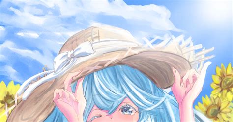 Hatsune Miku Vocaloid Summer Dress 夏ですね Pixiv