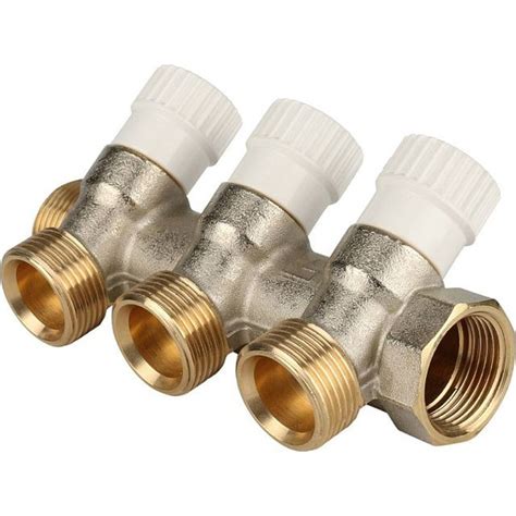 Коллектор распределительный регулируемый 3/4" х 3/4EK 3 вых STOUT SMB ...