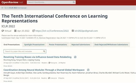 ICLR 2022接受论文列表出炉1095 篇论文都在这了 知乎
