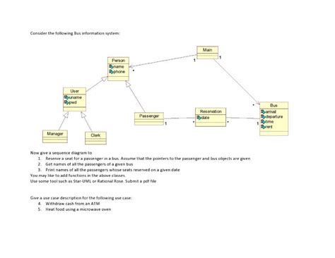 Solved Consider The Following Bus Information System Now Chegg Com