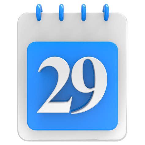 D Render On Calendar Icon Transparent Background PNG