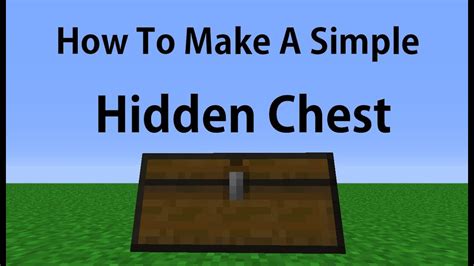 Minecraft Simple Hidden Chest Tutorial Youtube