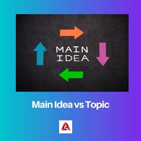 Main Idea Vs Topic Difference And Comparison