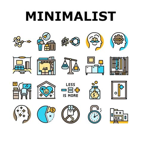 Premium Vector Minimalist Mind Man Person Icons Set Vector