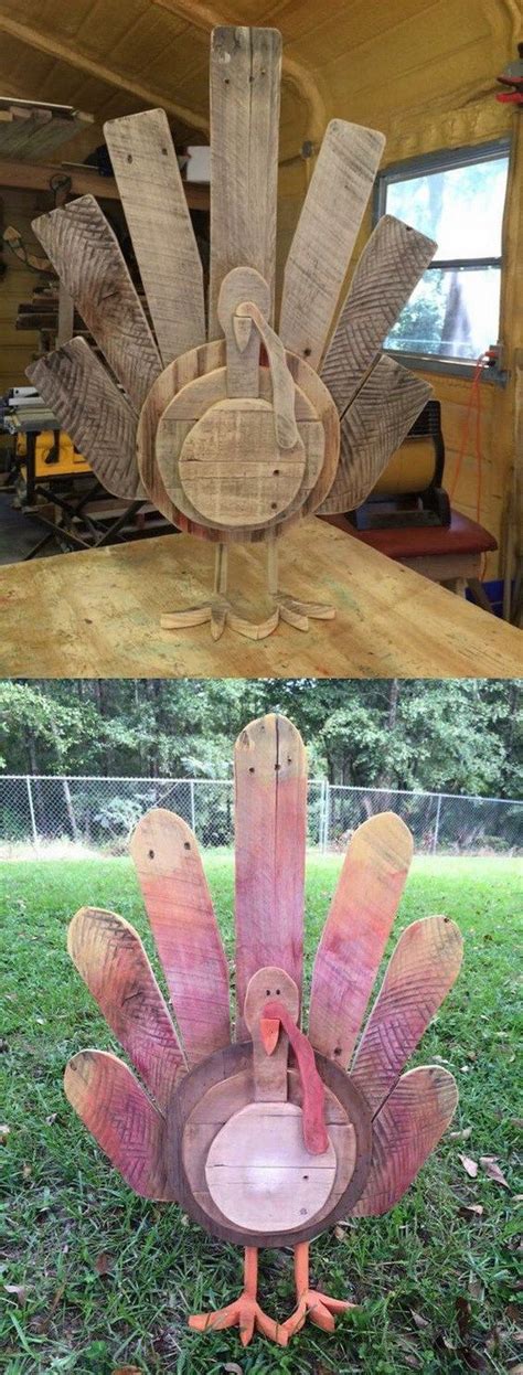DIY Wooden Turkey Decor For Thanksgiving Fall Crafts Diy Fall Decor