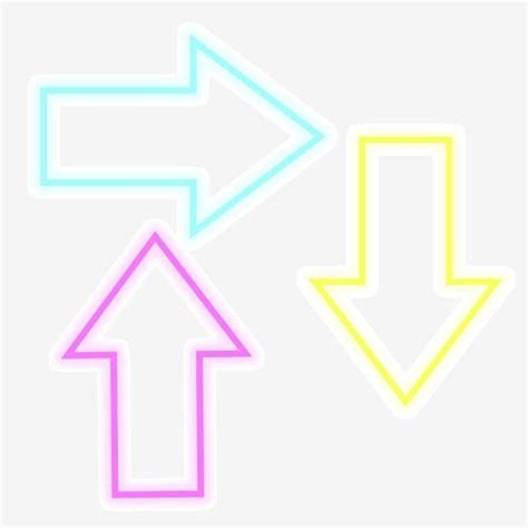 箭頭 發光箭頭 發光 彩色箭頭 彩色箭頭 霓虹燈箭頭 發光箭頭素材，psd格式圖案和png圖片免費下載 Color Arrow