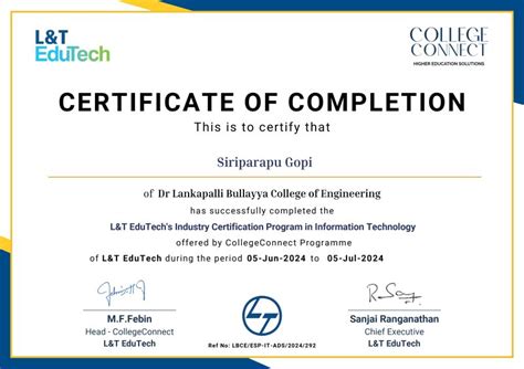 Gopi Siriparapu On Linkedin L Certification Informationtechnology