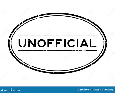 Unofficial Black Stamp Vector Illustration CartoonDealer 142220314