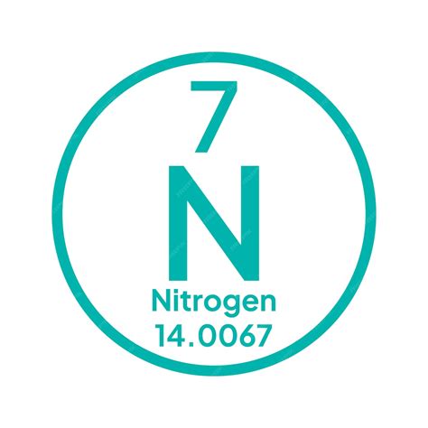 Premium Vector Periodic Table Element Nitrogen Icon On White