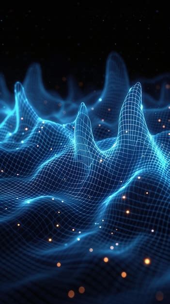 premium ai image pulsating blue wave pattern symbolizes the life