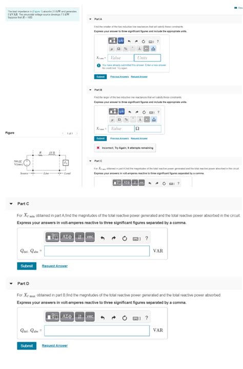 Solved The Load Impedance In Figure 1 ﻿absorbs 2 5 ﻿kw And