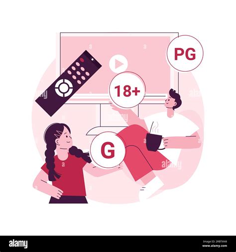 Content rating abstract concept vector illustration. Media and tv rating, content classification ...