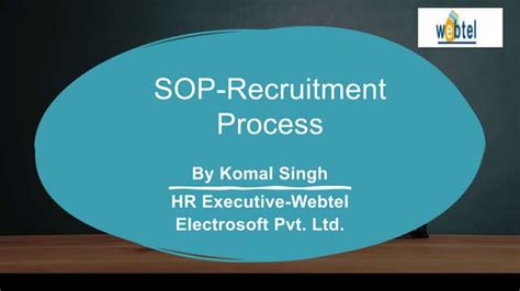 Sop Recruitment Process Komalpptx