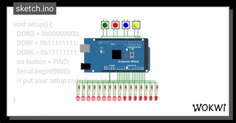 Led And Swicth Wokwi Esp32 Stm32 Arduino Simulator