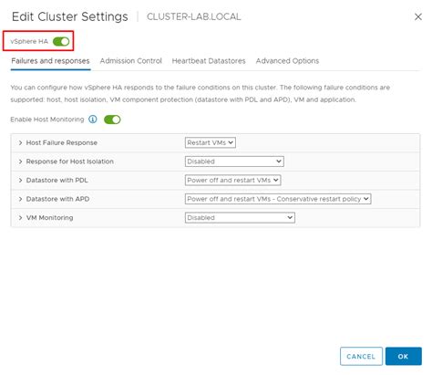 How To Enable The Vsphere Ha Feature Dpc Virtual Tips