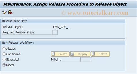 CMS CUS PCN CAGC REL SAP Tcode Assign Rel Object To Rel Procedure