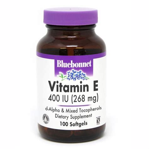 Витамин E Bluebonnet Nutrition Natural Vitamin E 400IU 100 Caps BLB0618 ...