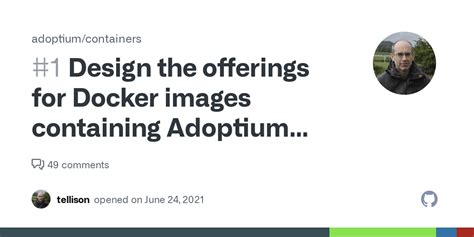 design the offerings for docker images containing adoptium runtimes