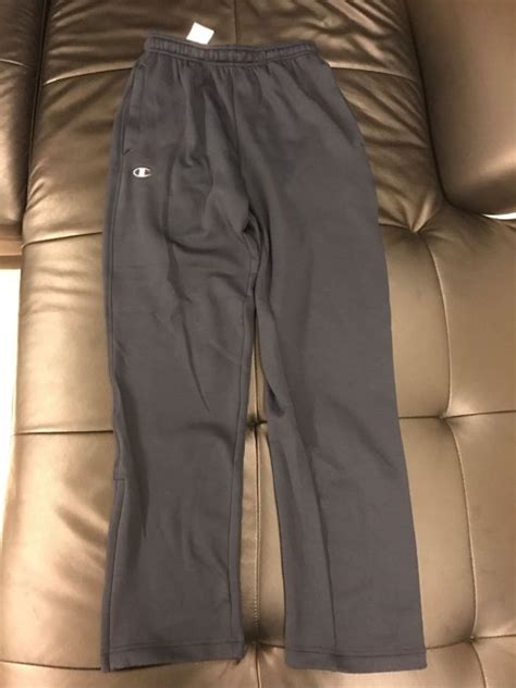 全新 美國帶品 潮牌 Champion 冠軍 運動長褲 超強彈性褲 內刷毛 深藍色近黑 兩側有口袋 腳下有拉鍊設計 S號 Yahoo奇摩拍賣