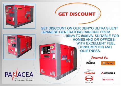 20kva Denyo Diesel Generator By Panacea Power Systems Limited Made In