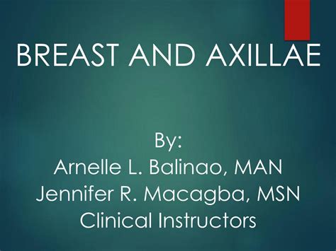 Solution Breast And Axillae Assessment Compress Studypool