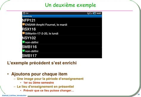 Ppt Android Listview Listactivity Une Introduction Powerpoint