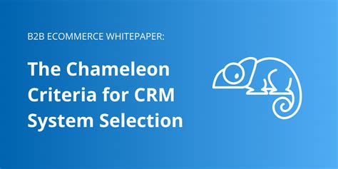 The Chameleon Criteria For CRM System Selection DMK OroCRM