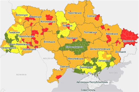 Новое карантинное деление Украины более 60 регионов оказались в