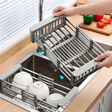 Maximize Kitchen Space Retractable Stainless Steel Sink Temu