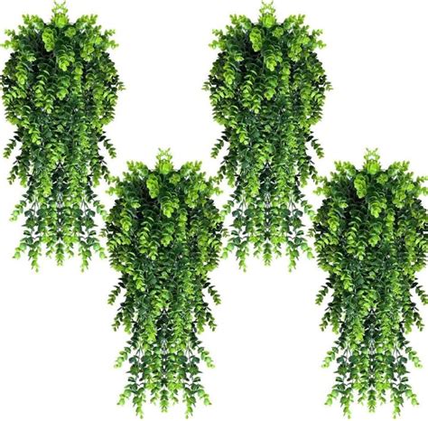 ต้นไม้ปลอม ต้นยูคาลิปตัสเทียมหวายเทียมใบไม้แขวนพืชเทียมสีเขียวเถาพืชพลาสติกทนรังสียูวีสำหรับงาน