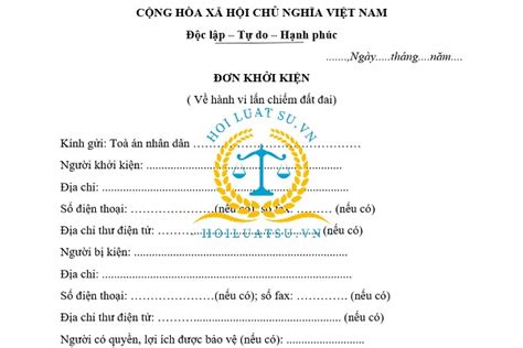 Mẫu đơn Kiện Hàng Xóm Lấn Chiếm đất đai Theo Quy định Mới Nhất 2023