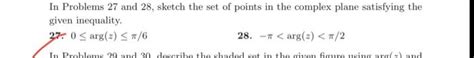 Solved In Problems And Sketch The Set Of Points In Chegg
