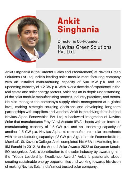 Ankit Singhania In Solarquarters 40 Under 40 Tech Leaders 2023