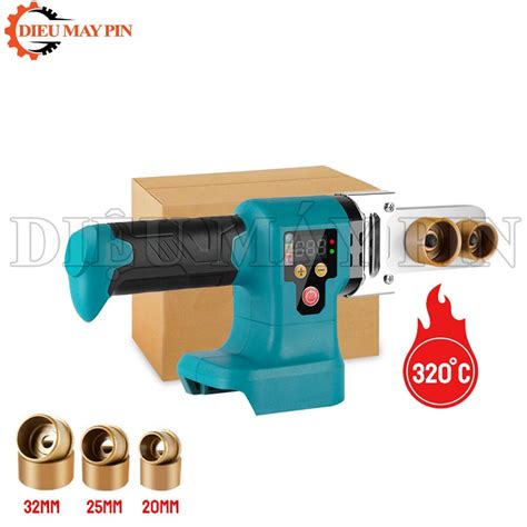 Máy Hàn Nhựa Không Dây W Máy Hàn Ống Nóng Chảy PE PPR PB Nhiệt Độ Tối Đa Dùng Cho Pin