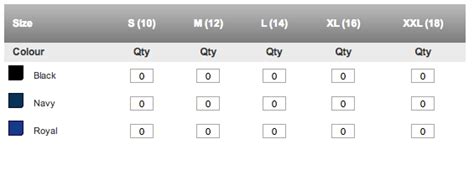 Theme Grouped Product Display By Colour Size Magento Stack Exchange