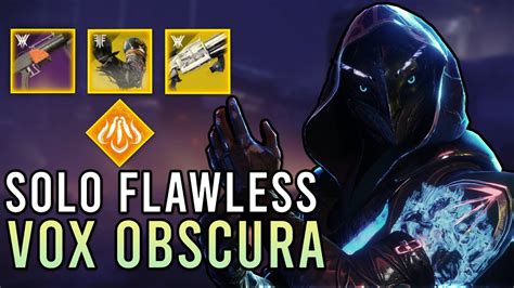 Solo Flawless Vox Obscura Exotic Mission Solar 3 0 Hunter Build