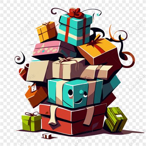 선물 더미 벡터클립 아트만화상표 Png 일러스트 무료 다운로드 Lovepik