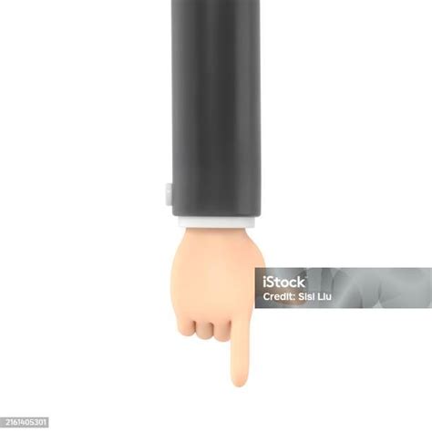 Cartoon Gesture Icon Mockupcartoon Character Hand Pointing Gesture 3d