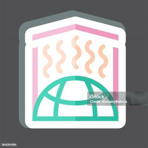 Efek Rumah Kaca Stiker Terkait Dengan Simbol Perubahan Iklim Desain